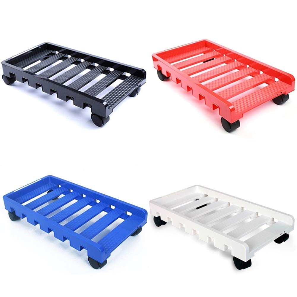 YGCBL Multifunction Portable Hand Trucks,Trolleyplastic Dolly Transport Roller Dollies Abs Plastic Cool Down Main Chassis Base Household Non-Slip 45Kg Capacity, 4 Colors,Red