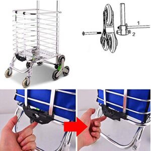 YGCBL Multifunction Portable Hand Trucks,Trolleyshopping Trolley Aluminum Alloy Moisture Proof Sponge Handle Shopping Cart Trolley Picnic Climb The Stairs, Load 35 Kg, 3 Styles,a