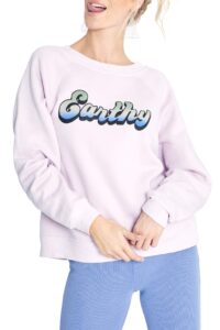 wildfox women's sommers pullover sweatshirt, wispy, small