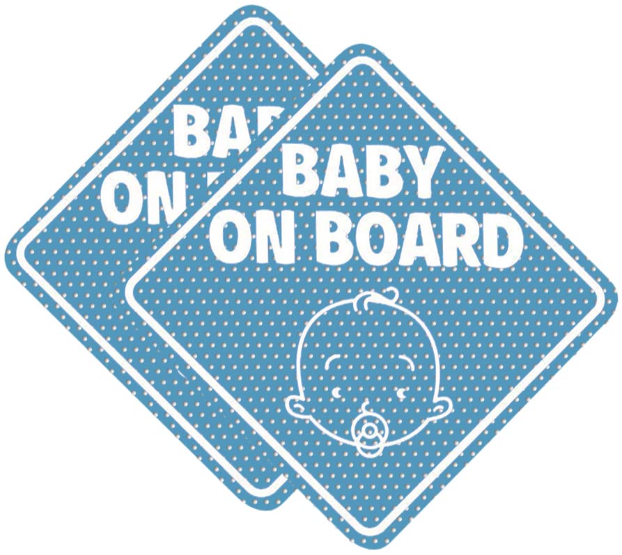 Babypop! Baby on Board Sticker for Cars - Baby on Board Sign, No Residue and See Through Safety Cute Design 2 Pack