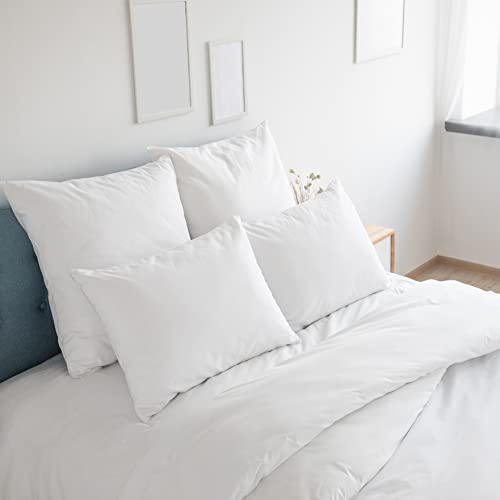 Infinite Weaves 3 Piece Off White Cotton Duvet Cover Queen Set - Percale Stone Washed 100% Cotton Comforter Cover with Shams - Luxurious & Ultra Soft - Machine Washable - 3 PC (Queen, Off White)