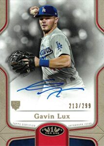 2020 topps tier one baseball #boa-gl gavin lux certified autograph rookie card - only 299 made!