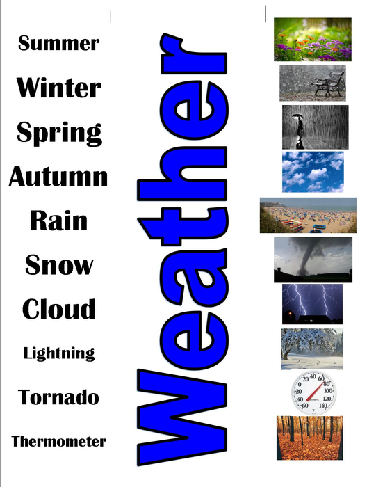 Weather Vocabulary Activities