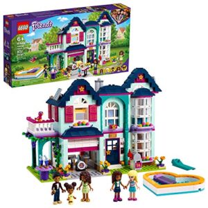 lego friends andrea's family house 41449 building kit; mini-doll playset is great gift for creative 6-year-old kids, new 2021 (802 pieces)