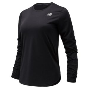 new balance women's accelerate long sleeve, black , medium