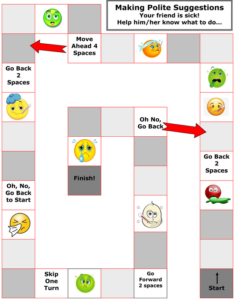 using modal verbs for making polite suggestions board game