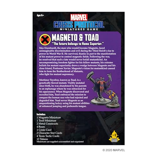 Fantasy Flight Games Marvel: Crisis Protocol Magneto and Toad Character Pack