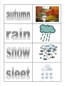 weather and seasons vocabulary activities