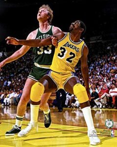 larry bird v. magic johnson 8" x 10" basketball legends photo