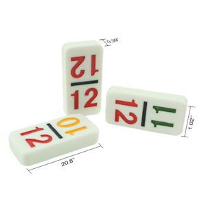 LEQUPLAY Mexican Train Number Dominoes Set Double 12 Dominoes 91 Tiles Games with Leather Box , Number Dominoes Set for Kids Adults and Family…