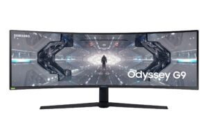 samsung 49-inch odyssey g9 - qhd, 240hz, 1000r curved gaming monitor, 1ms, nvidia g-sync & freesync, qled (lc49g95tssnxza) (renewed)