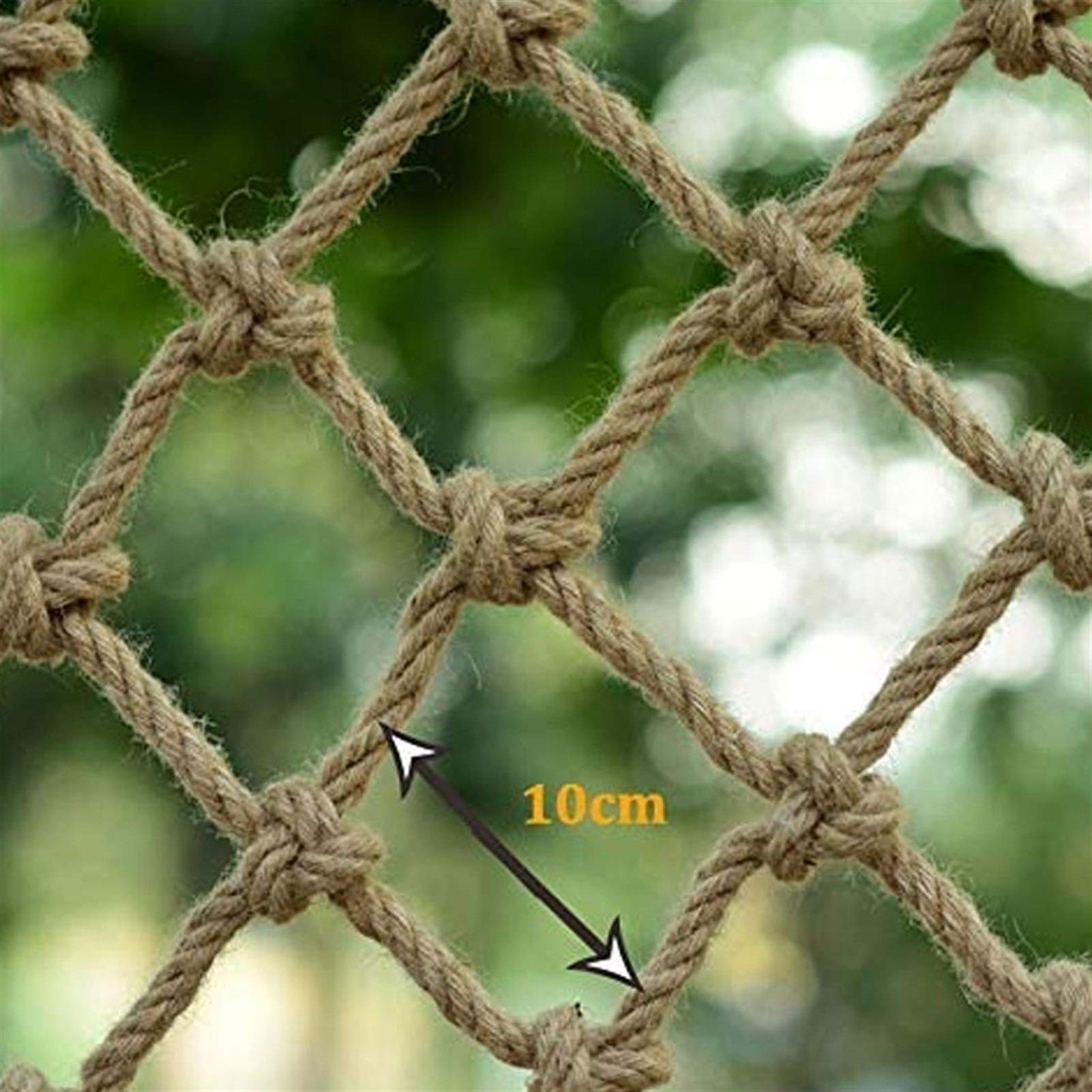 Hynet Rope Net for Climbing, Child Safety Net Fall Protection Net Rock Swingset Children Indoor Stairs Playground Outdoor Ceiling Decor Rope Thick 8mm (Size : 2 * 4m(7 * 13ft))