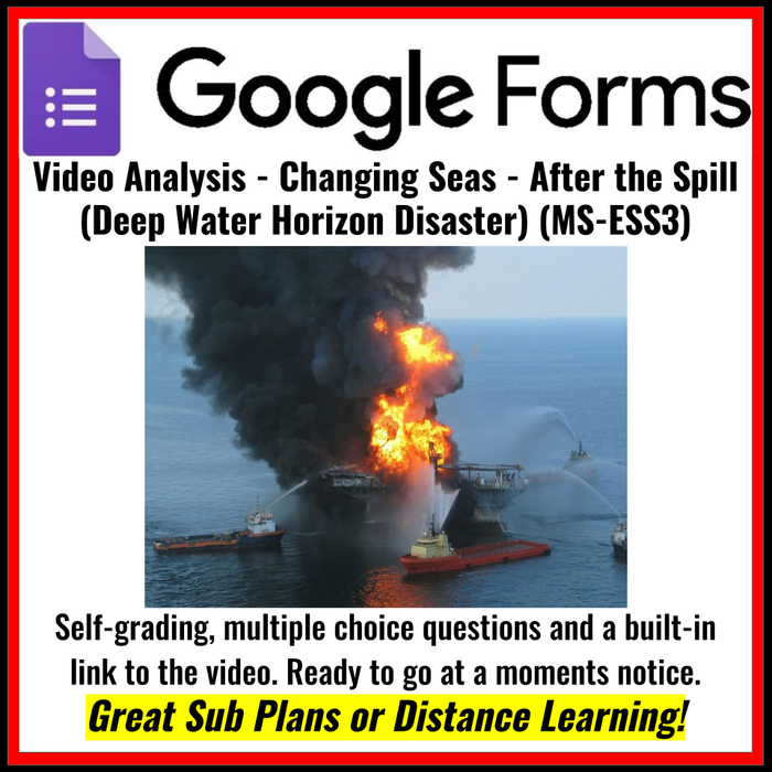 Video Analysis Changing Seas After the Spill (Deep Water Horizon) MS ESS3