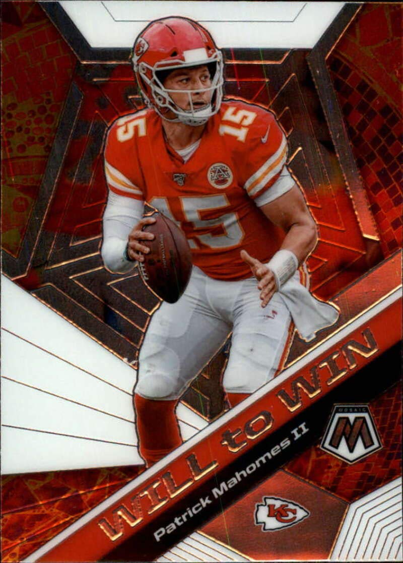 2020 Mosaic Football Will to Win #1 Patrick Mahomes II Kansas City Chiefs Official Panini NFL Trading Card