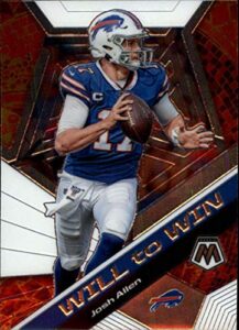 2020 mosaic football will to win #9 josh allen buffalo bills official panini nfl trading card