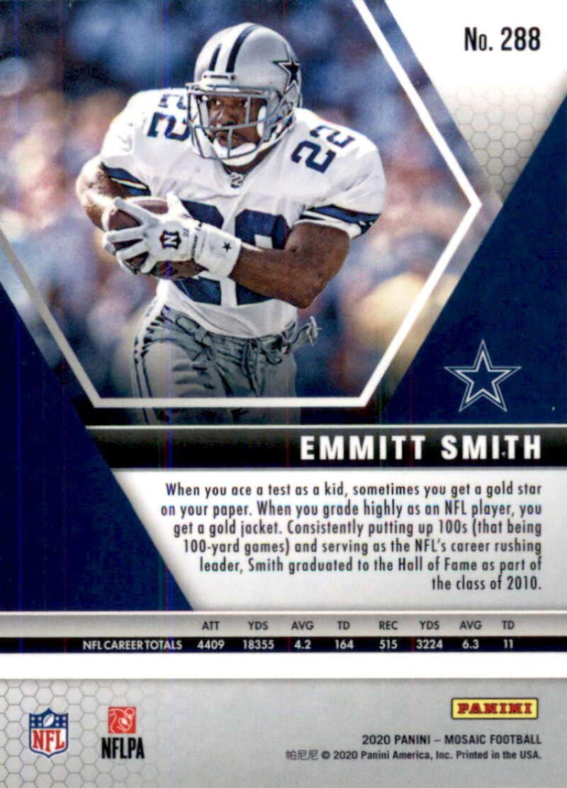 2020 Mosaic Football #288 Emmitt Smith Dallas Cowboys SP Short Print Official Panini NFL Trading Card