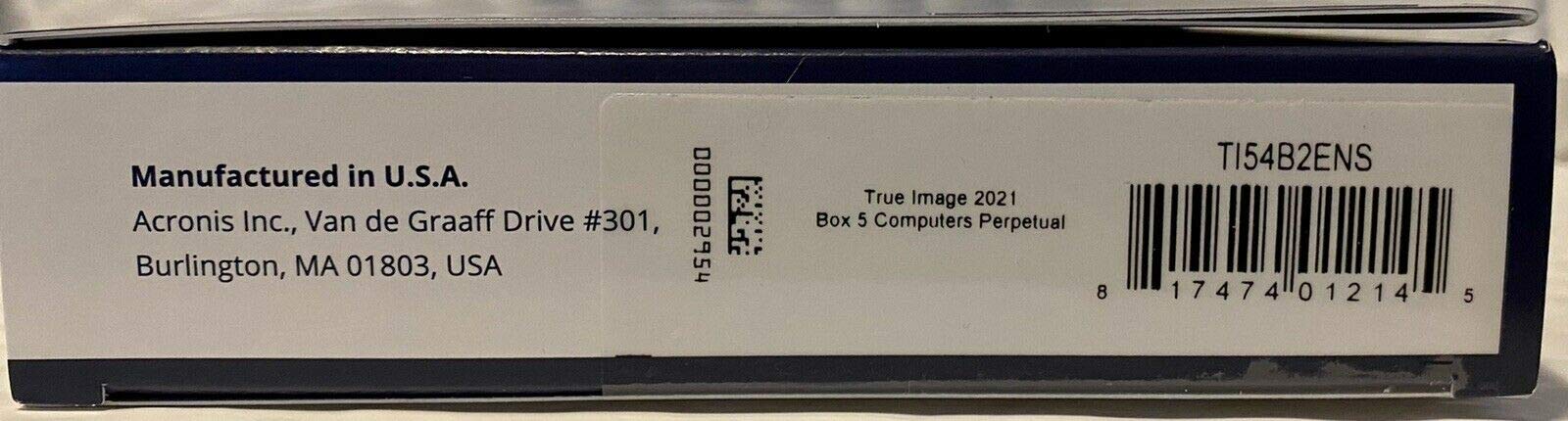 Acronis True Image 2021 PC/Mac Perpetual License Box Version (5-Users)