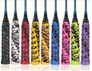 abovehill tennis racket grip tape keel design camouflage non-slip for tennis racket badminton racket baseball bat bicycle grip fishing rod grip 9-pack