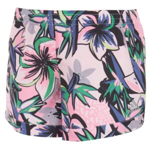 adidas girls' printed woven shorts, light pink, x-large