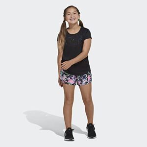 adidas Girls' Printed Woven Shorts, Light Pink, 5