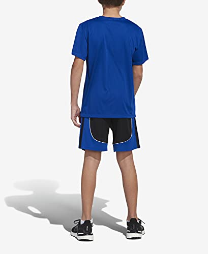 adidas Boys' AEROREADY Basketball Creator Shorts, Black with Team Royal Blue, Small (8)