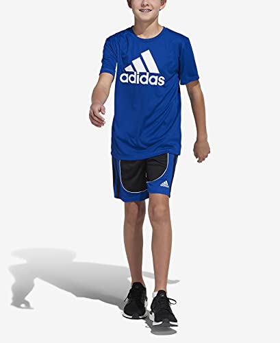 adidas Boys' AEROREADY Basketball Creator Shorts, Black with Team Royal Blue, Small (8)