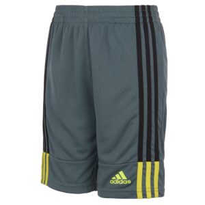 adidas boys clashing 3-stripes shorts, black with team royal blue, 8-15 years us