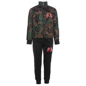 jordan 2 piece set zip jacket and pants tracksuit boys … (camo(85858510-e4f)/black, 4)