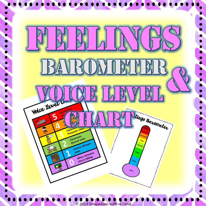 Voice Level Visual and Feelings Barometer Chart