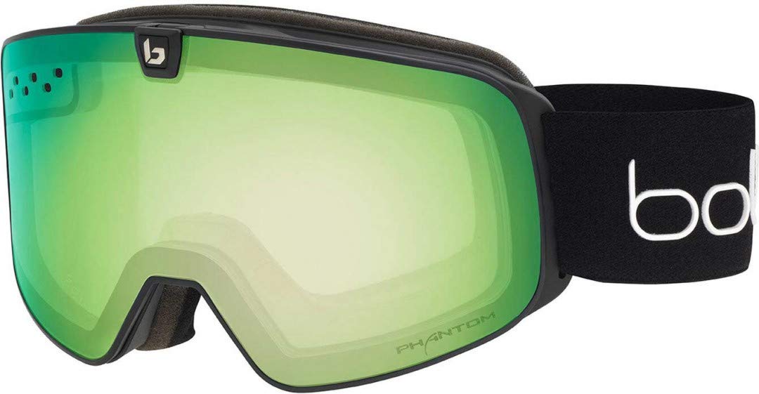 Bollé Nevada Neo Cylindrical Magnetic Snow Goggle - Matte Black | Phantom Green Emerald & Lemon