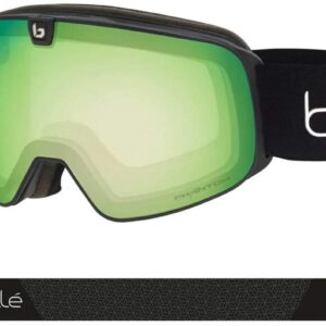 Bollé Nevada Neo Cylindrical Magnetic Snow Goggle - Matte Black | Phantom Green Emerald & Lemon