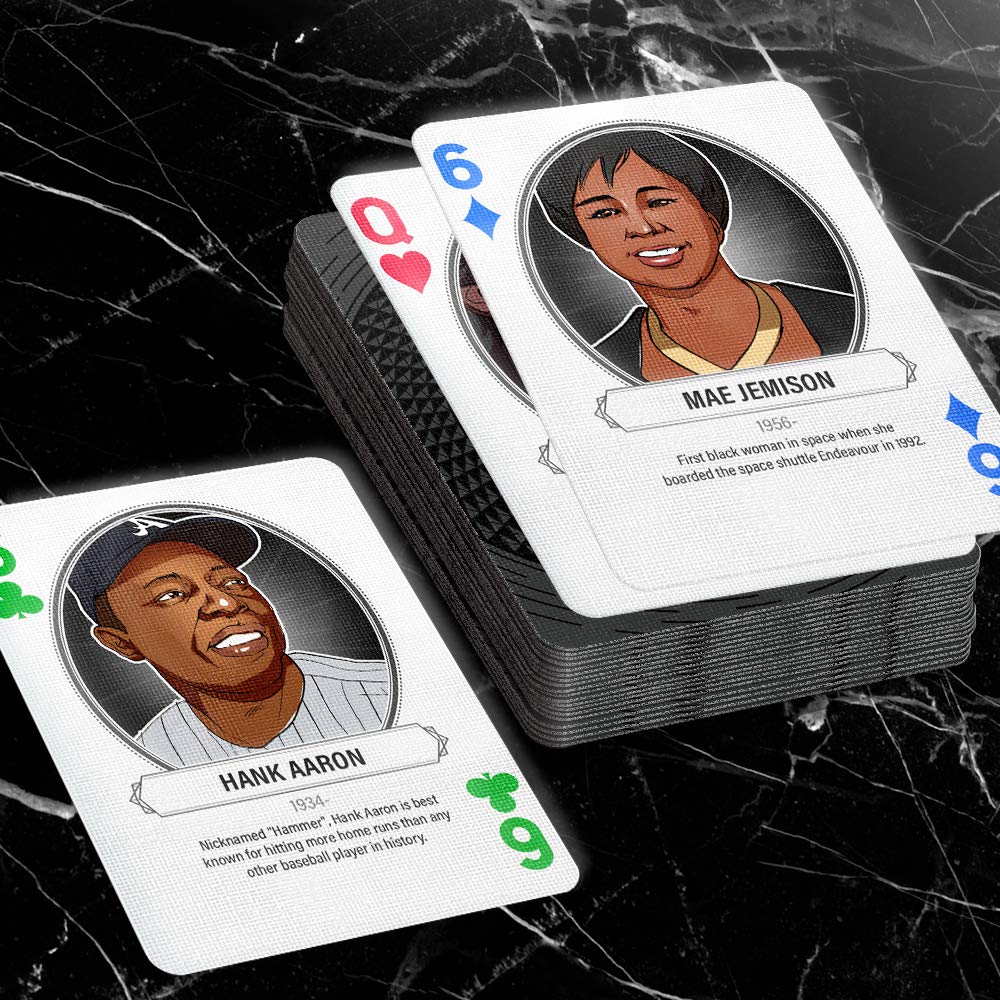 Famous African Americans in History Playing Cards – Professional Premium Quality – Standard Size – Great for Poker, Blackjack