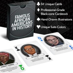 Famous African Americans in History Playing Cards – Professional Premium Quality – Standard Size – Great for Poker, Blackjack