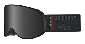 cébé attraction x superdry matte black grey ultra black cat.3 - amber flash mirror cat.1 - snow goggles, large