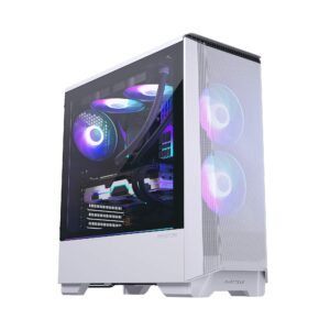 phanteks (ph-ec360atg_dwt01) eclipse p360a ultra-fine performance mesh, mid-tower case, tempered glass, digital-rgb lighting, white