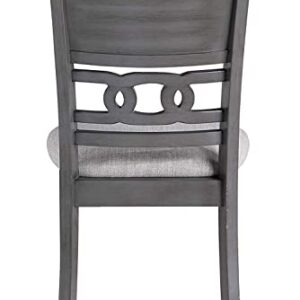 New Classic Furniture Gia 5-Piece Dining Set with 1 Table and 4 Chairs, 48-Inch, Gray