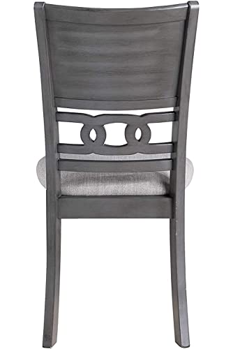 New Classic Furniture Gia 5-Piece Dining Set with 1 Table and 4 Chairs, 48-Inch, Gray