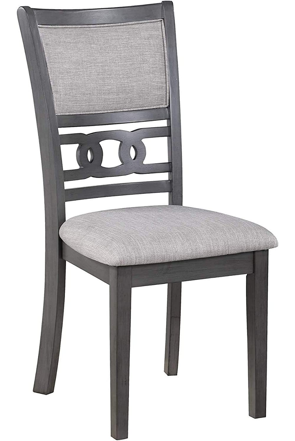 New Classic Furniture Gia 5-Piece Dining Set with 1 Table and 4 Chairs, 48-Inch, Gray