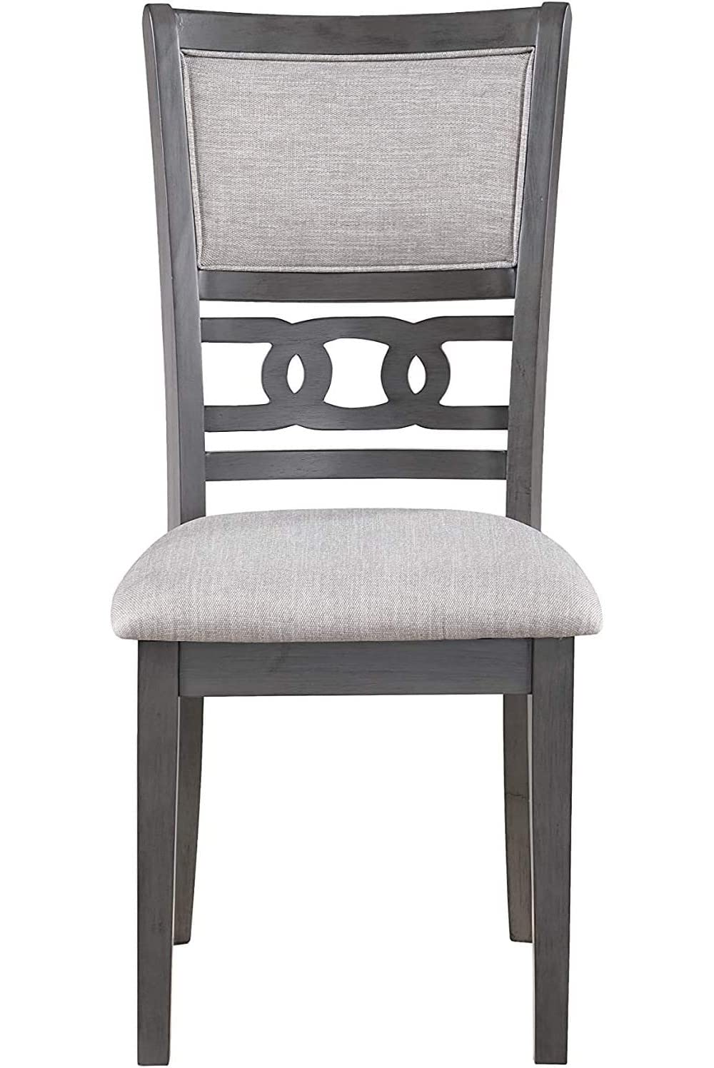 New Classic Furniture Gia 5-Piece Dining Set with 1 Table and 4 Chairs, 48-Inch, Gray