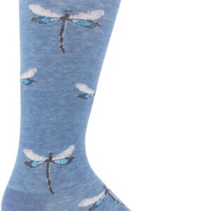 Sockwell Women's Dragonfly Moderate Graduated Compression Sock, Bluestone Shimmer - M/L