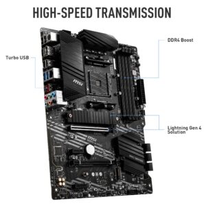 MSI B550-A PRO ProSeries Gaming PC Motherboard - AM4, DDR4, PCIe 4.0, SATA 6Gb/s, M.2, USB 3.2 Gen 2, HDMI/DP, ATX, AMD Computer Motherboards (Renewed)