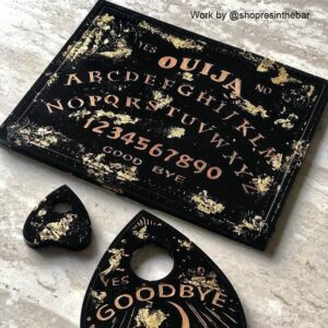 RESINWORLD Ouija Board and Planchette Resin Molds, 2PCS Gothic Epoxy Resin Silicone Molds for Ouija Board Game, Pendant, Resin Crafts