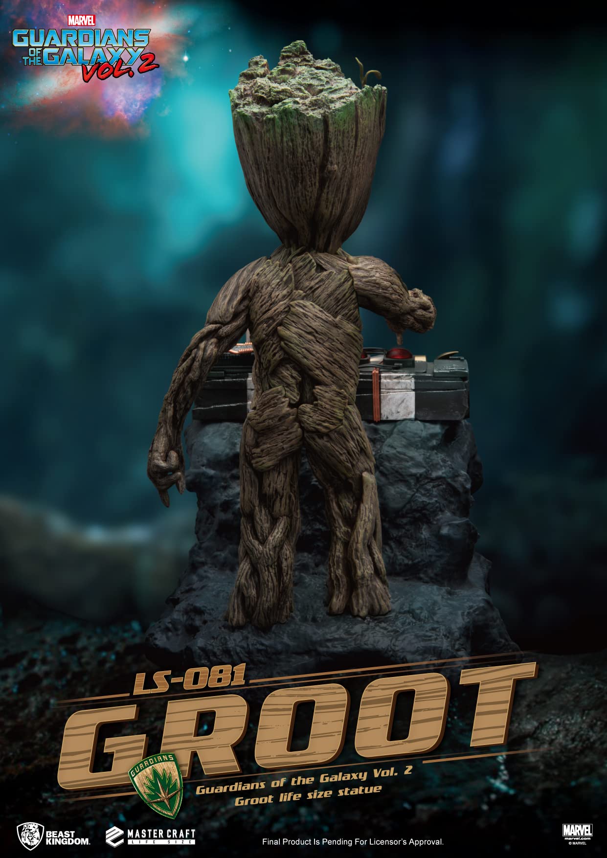 Beast Kingdom Guardians of The Galaxy Vol. 2: Groot LS-081 Life-Size Statue, Multicolor