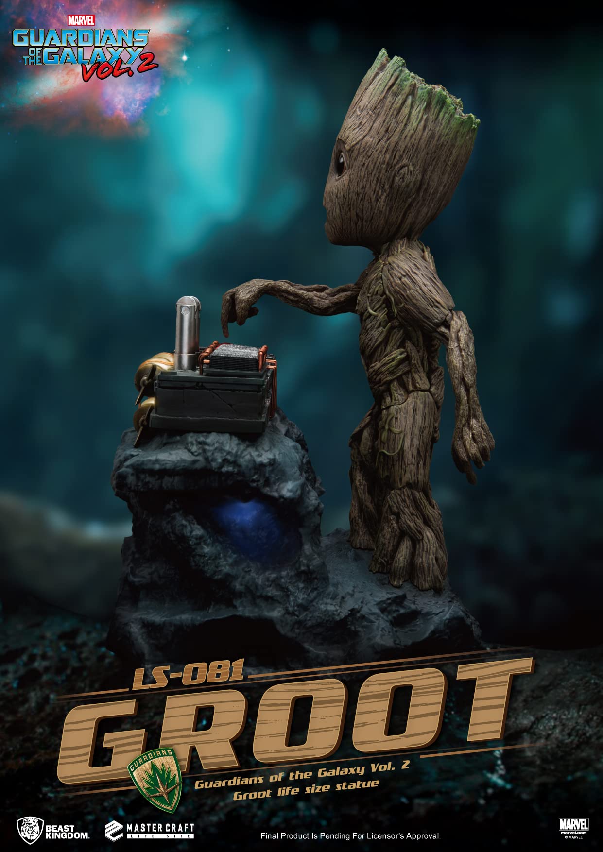 Beast Kingdom Guardians of The Galaxy Vol. 2: Groot LS-081 Life-Size Statue, Multicolor