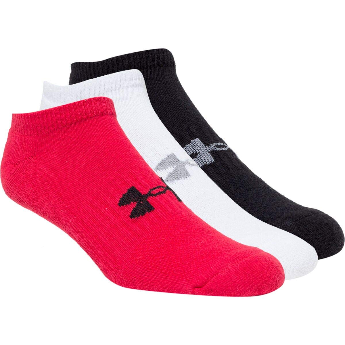 UA Training Cotton Socks - Red - Large (Shoe Size 8 -12)