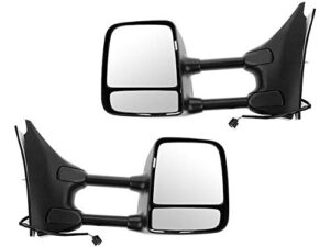 door towing mirror set of 2 - manual-telescoping - compatible with 2005 - 2018 nissan frontier