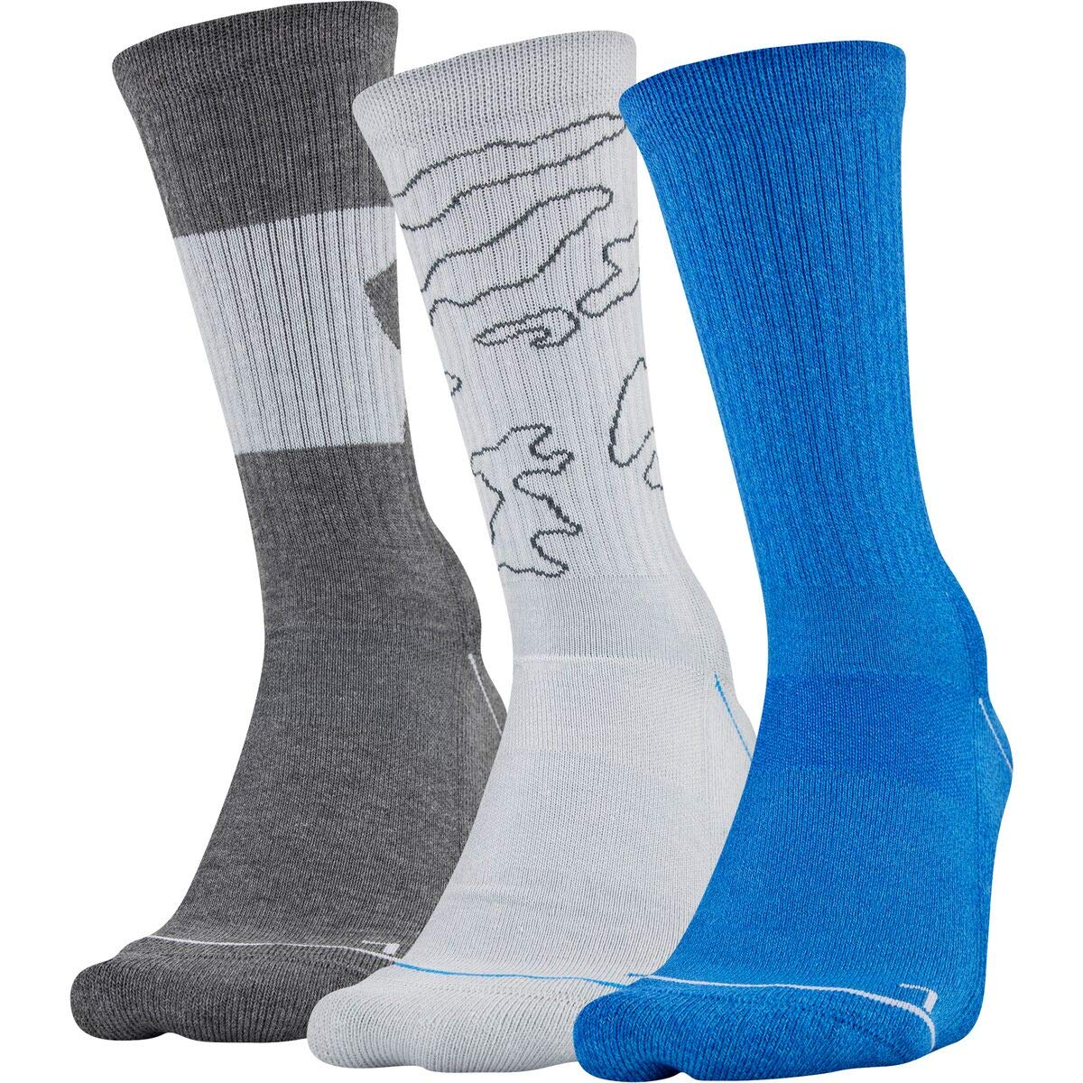 Under Armour Phenom Graphic Crew Sock - Men's Electric Blue/Asst, 9.0-11.0