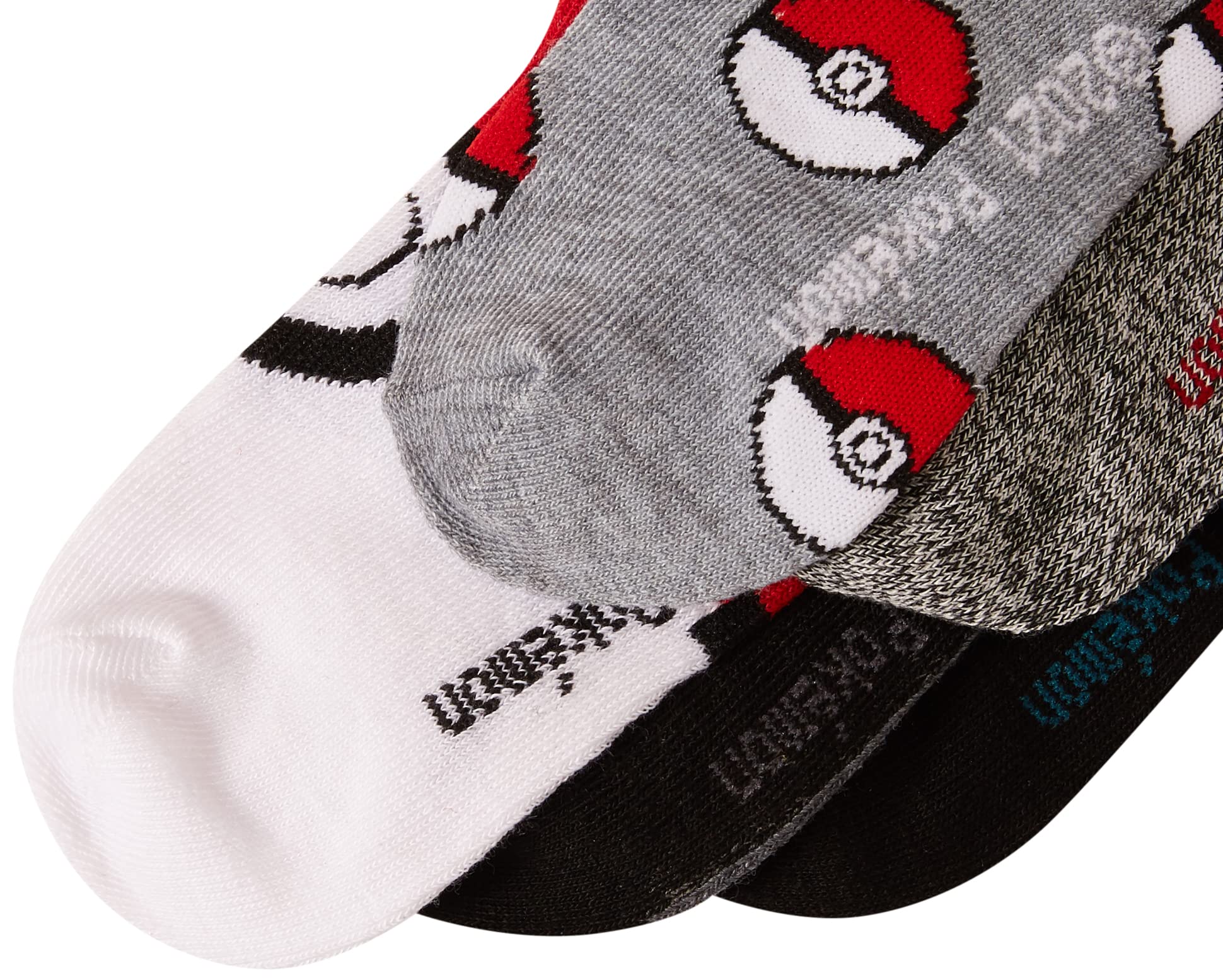 Pokemon Boys 5 Pack No Show Socks