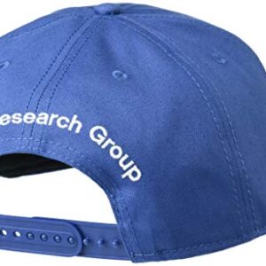 LRG Men's Lifted Research Group Logo Flat Bill Snapback Hat, White/Sapphire, One Size