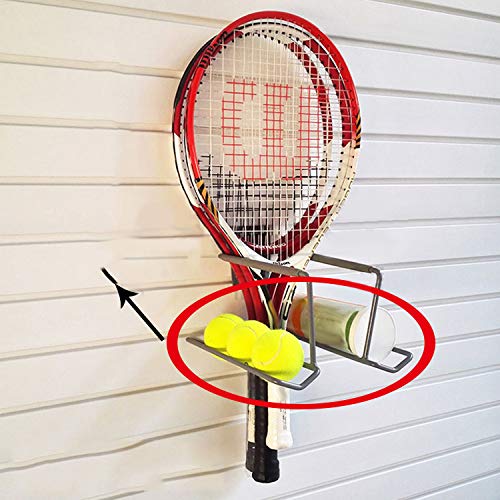 Tennis Racket, Wall Mount Ball Display Racks, for Badminton/Tennis/pingpong Racquet Holder, Garage Organizer,Sports Storage Station